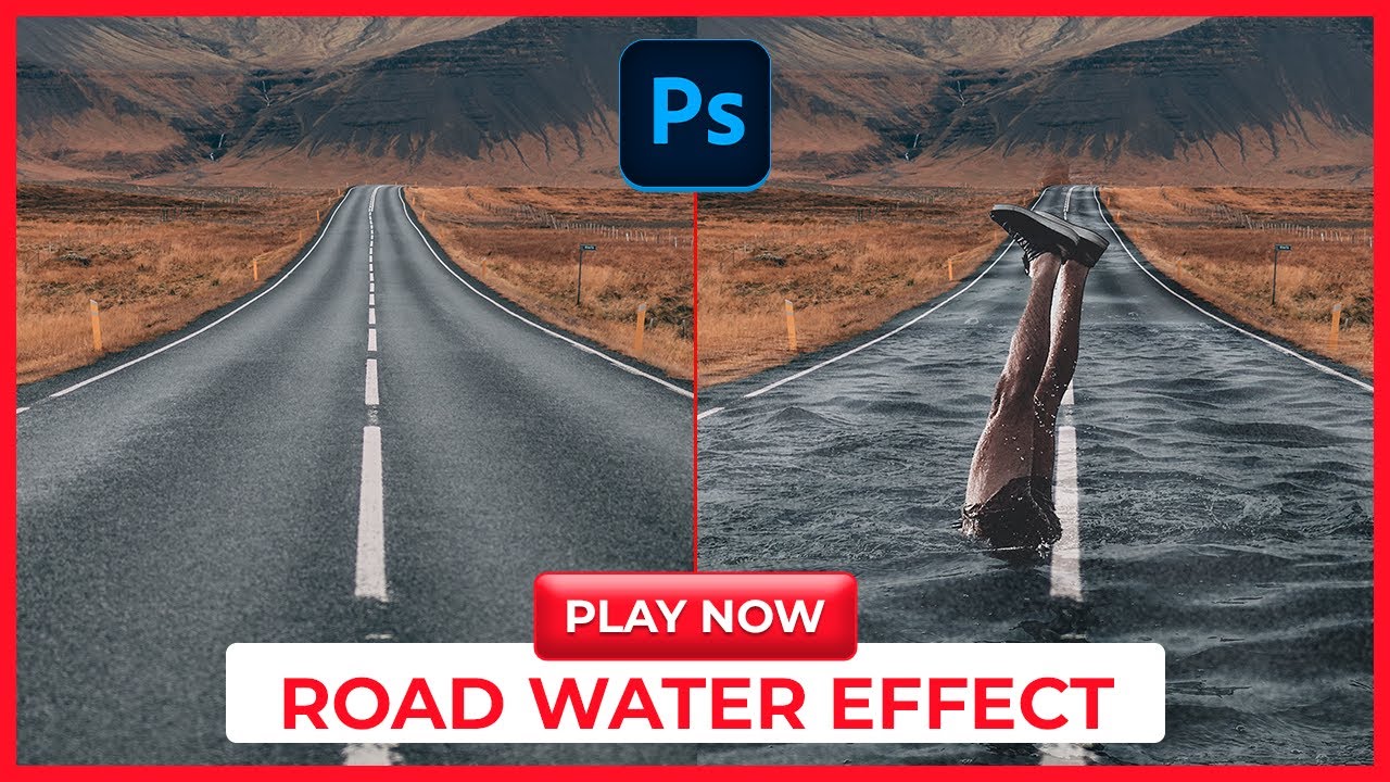 water effects on the road | add water on road in photoshop # ...