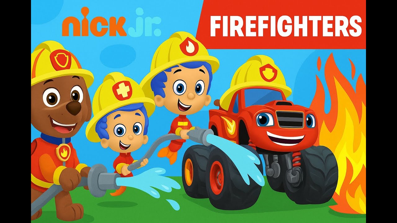 Nick Jr. Firefighters 🚒🔥 | Bubble Guppies, Blaze & Paw Patrol Save the ...
