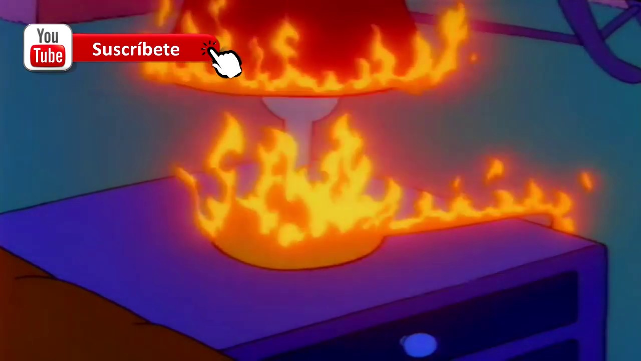 Flanders rescata a homero del incendio/ Los simpson, Español latino ...