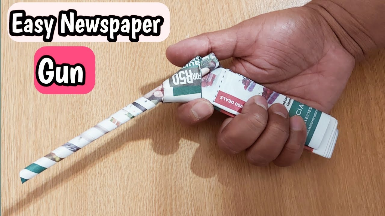 Origami Gun | How to make a newspaper Gun | DIY Gun | - YouTube