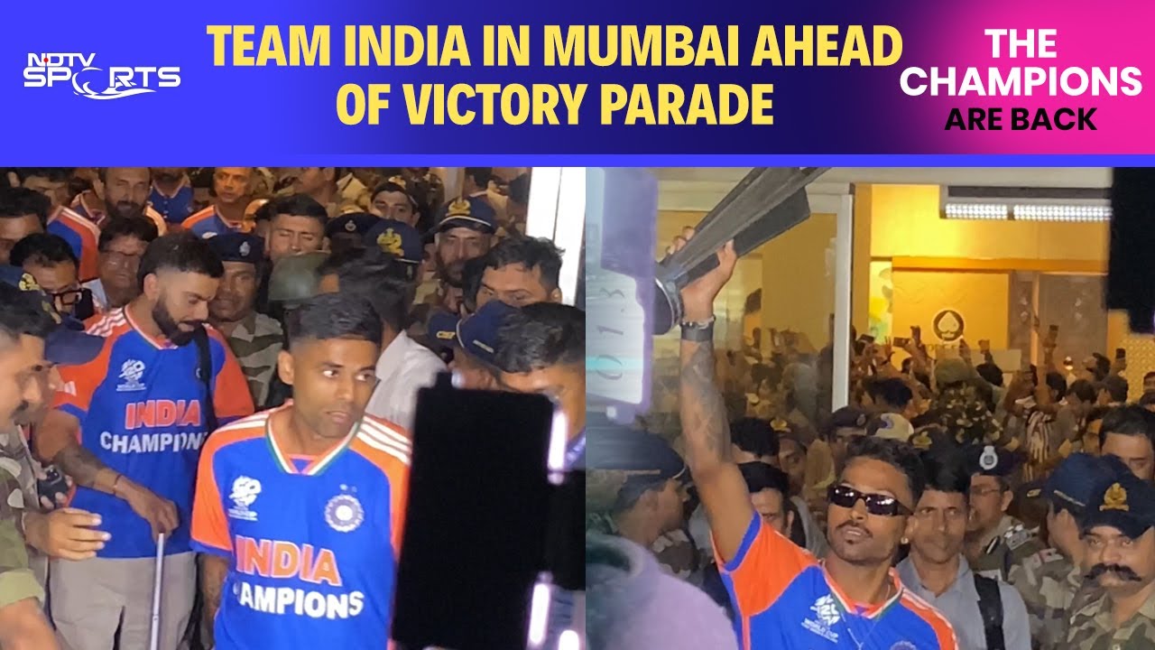 India Team Parade | Team India Lands In Mumbai Ahead Of Victory Parade ...