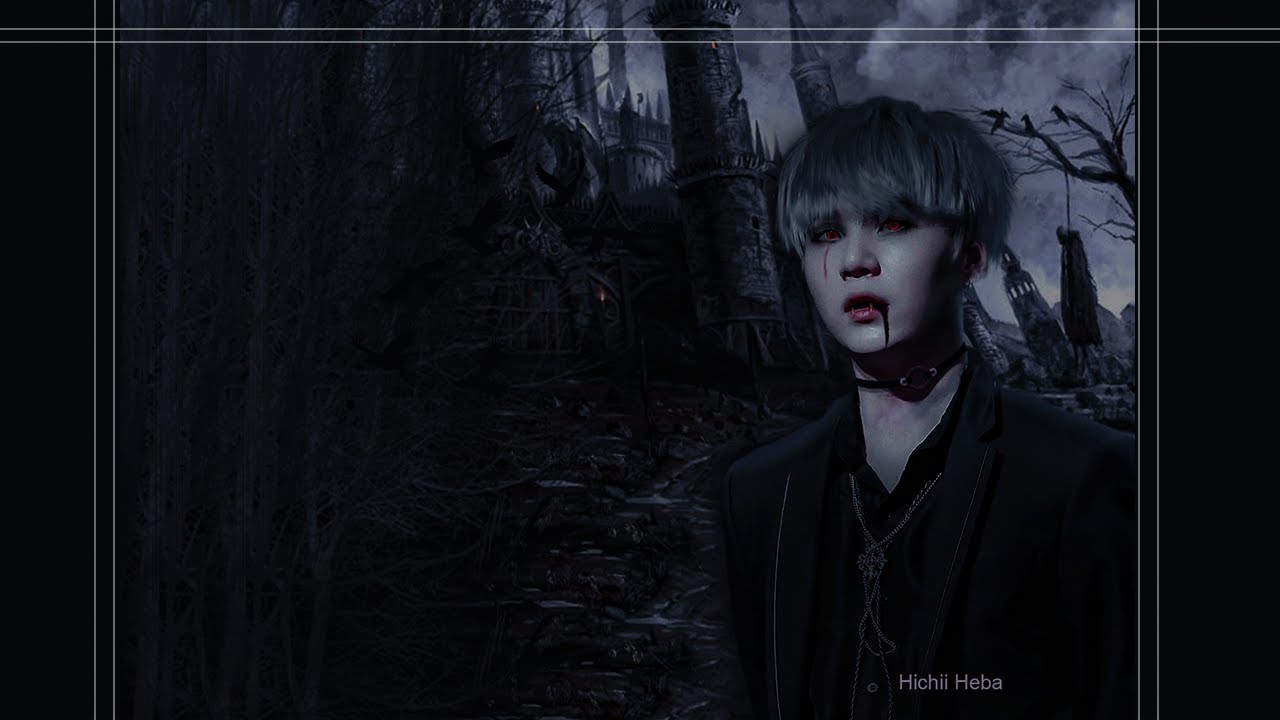 Min Yoongi as a Vampire - Photoshop speed art - YouTube
