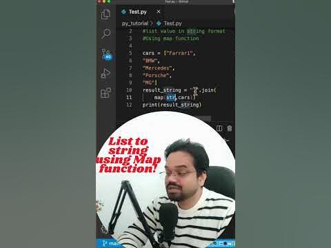 Python Tutorial: Convert List to String using Map Function #pythonprogramming #phython #ai - YouTube