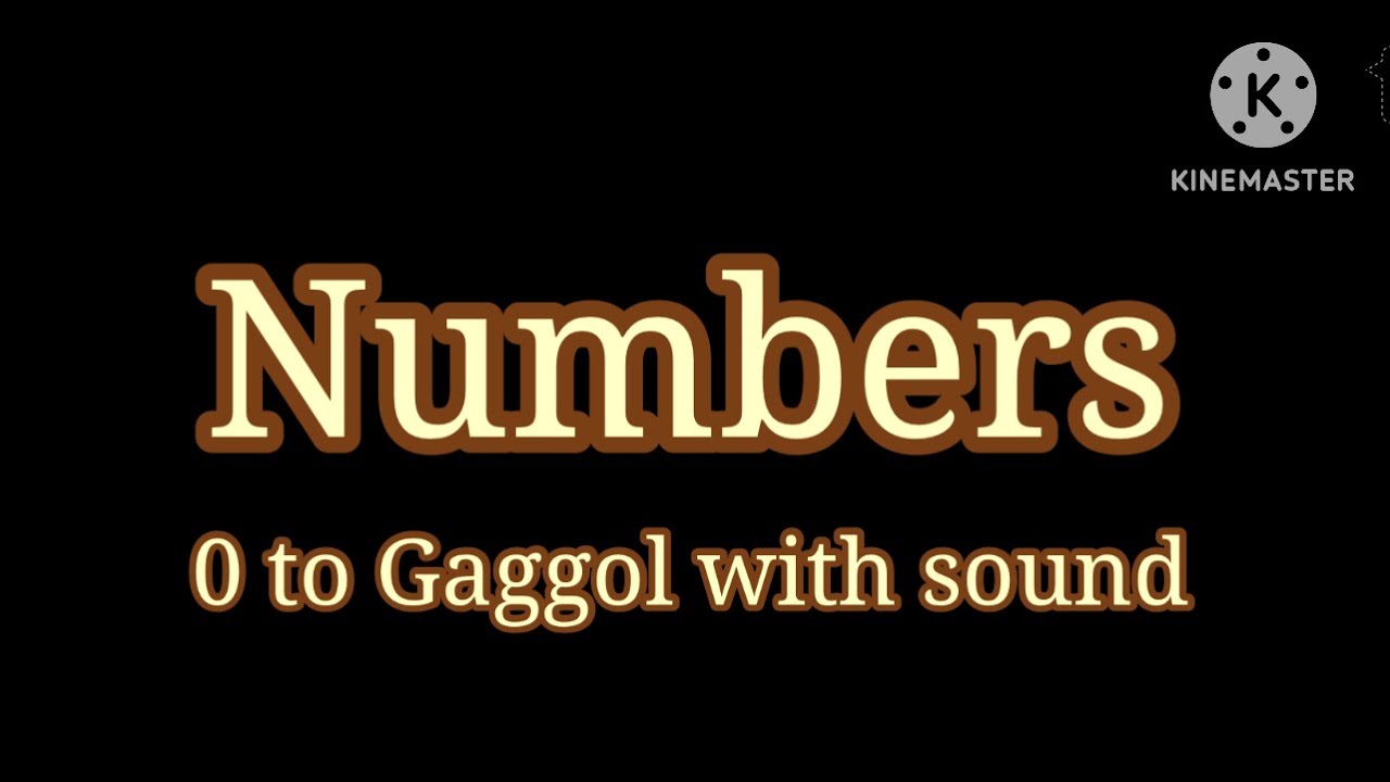 Numbers 0 to Gaggol with sound - YouTube