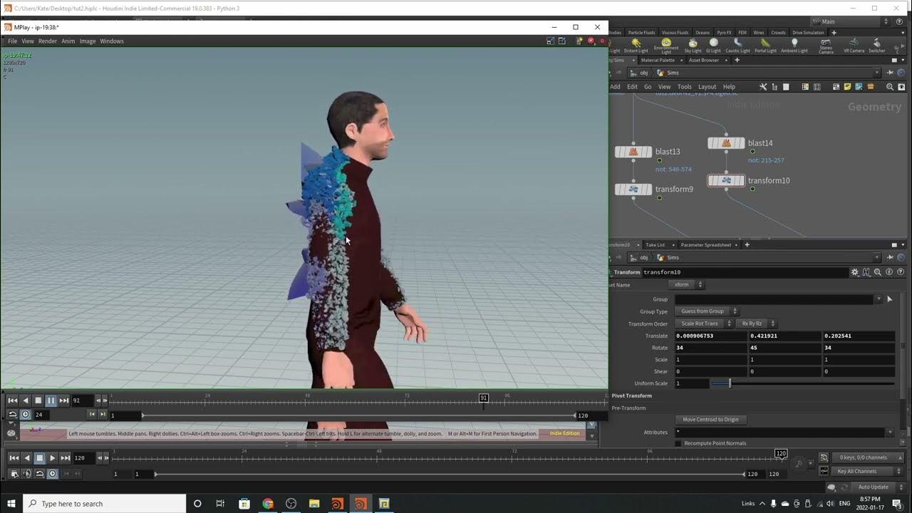 Sticking Geometry to Animated Objects || Houdini Tutorial - YouTube