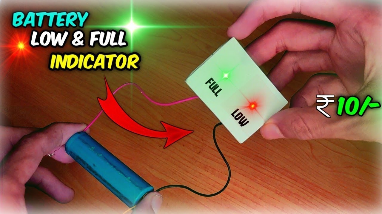 Battery Low & Full Indicator | 3.7V Lithium Battery Charge Full & Low ...