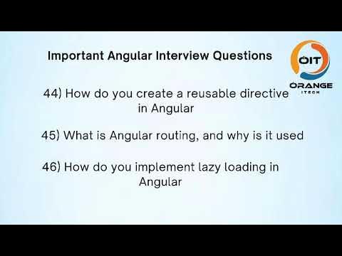 Important Angular Interview Questions You Must Know - YouTube