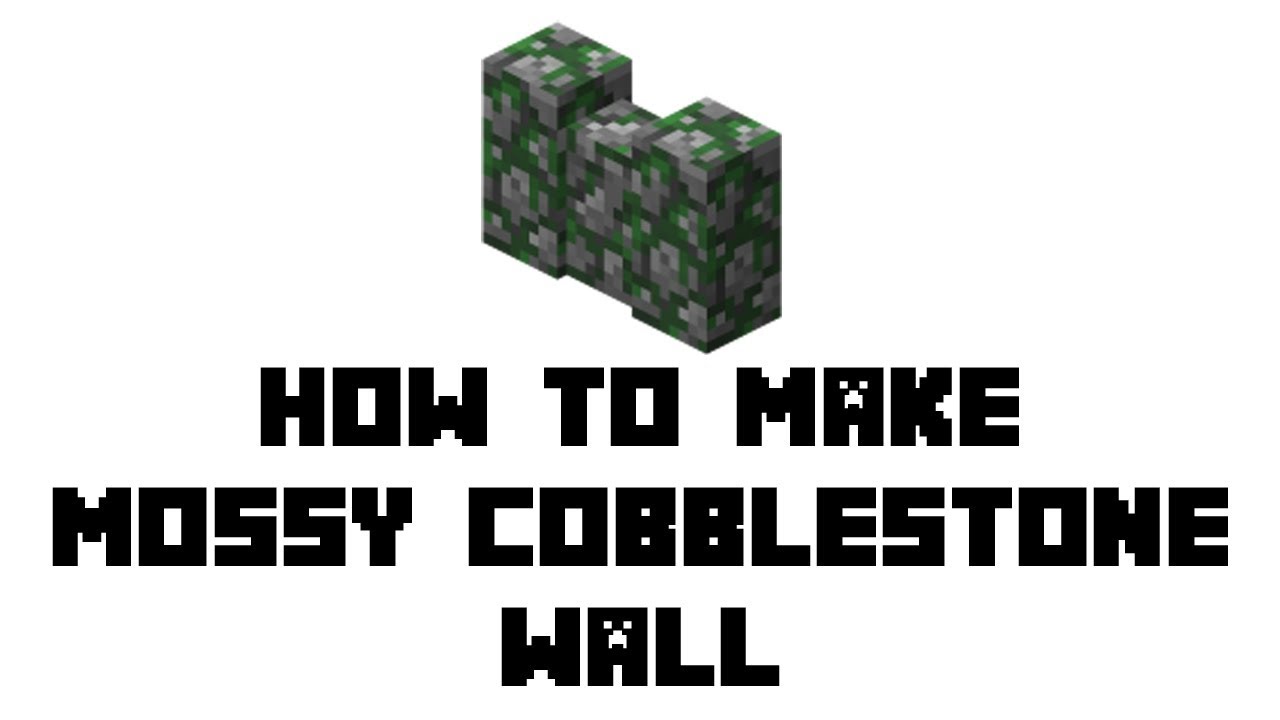 Minecraft Survival: How to Make Mossy Cobblestone Wall - YouTube