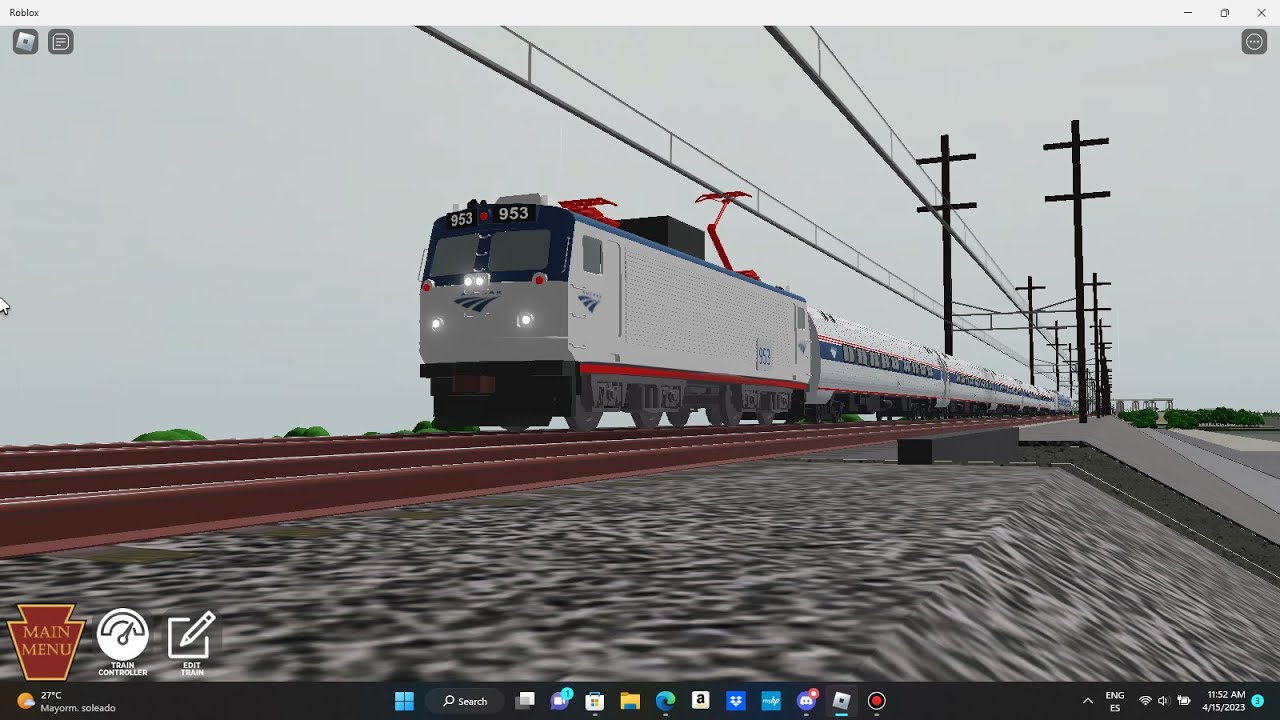 Roblox NEC Amtrak AEM-7 Crescent - YouTube