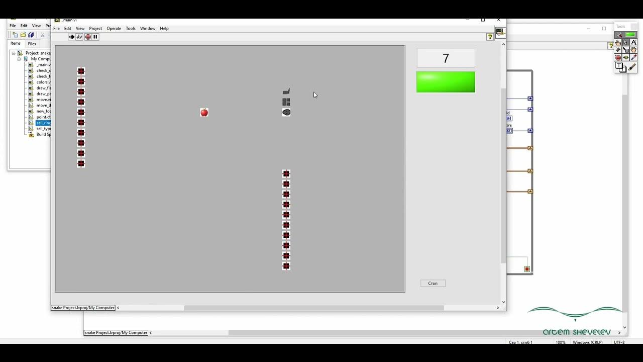 LabVIEW snake game (UI upgrade) - YouTube