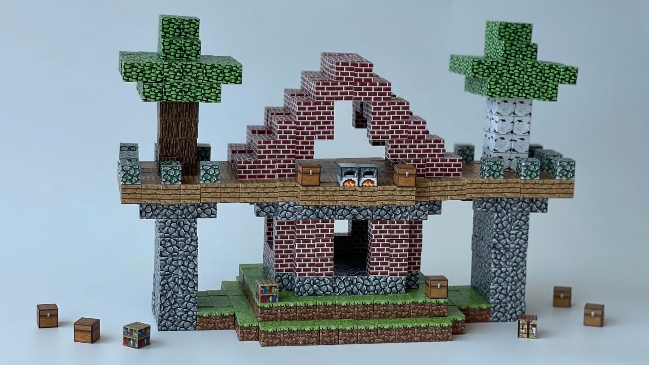 Minecraft Magnetic Product / I build Tower Minecraft Blocks - YouTube