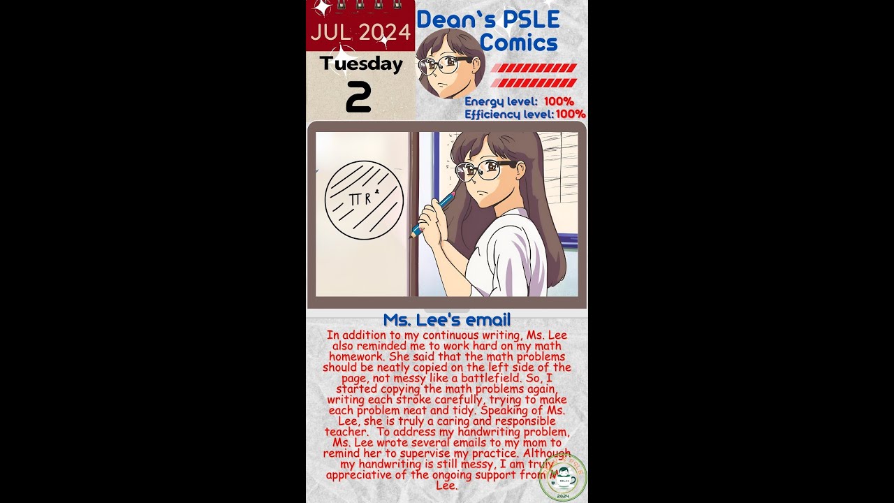 “Ms. Lee’s email" DEAN'S PSLE COMICS 2024 - YouTube
