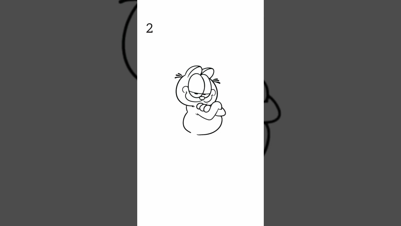 How To Draw Garfield Step By Step | Tip of pencil | - YouTube