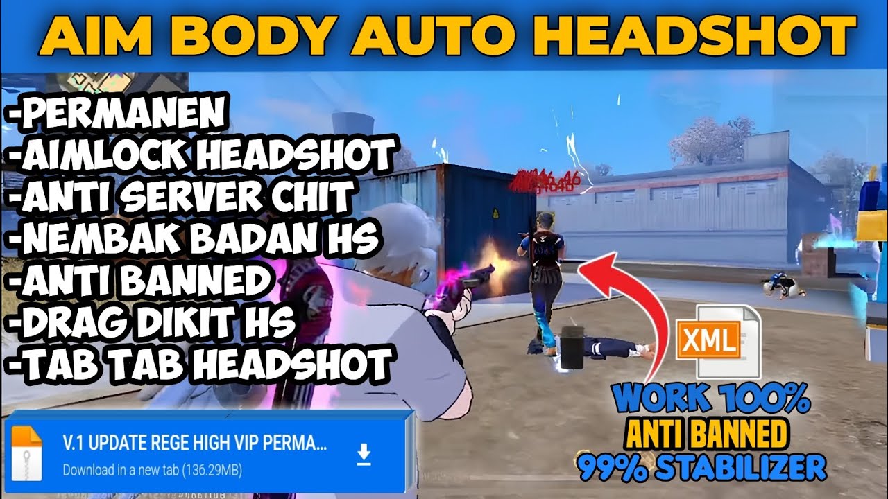 AIM BODY 99% HEADSHOT SPECIAL RAMDHAN ‼️ REGEDIT VIP NEMBAK BADAN HS NO ...