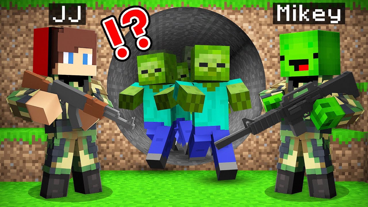Mikey And Jj War Vs Zombie Apocalypse In Minecraft Maizen Challenge