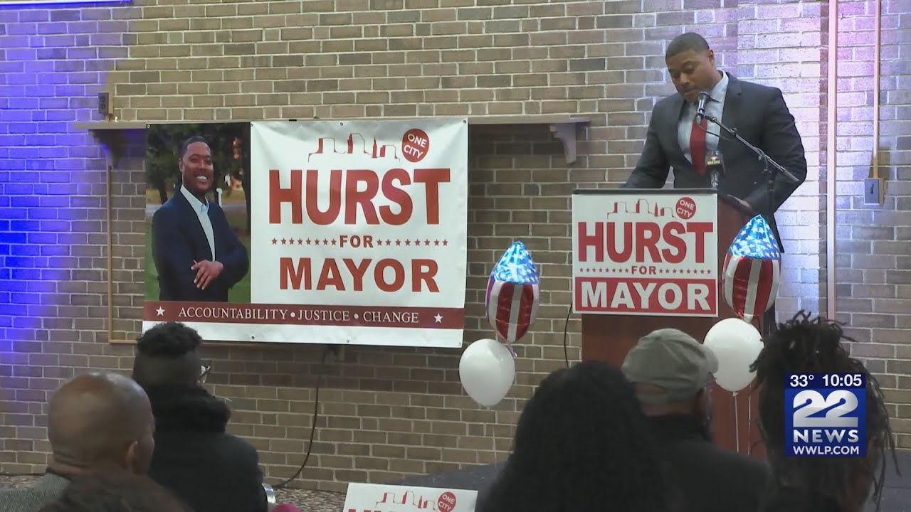 Justin Hurst hosts event to kick off Springfield mayoral campaign - YouTube