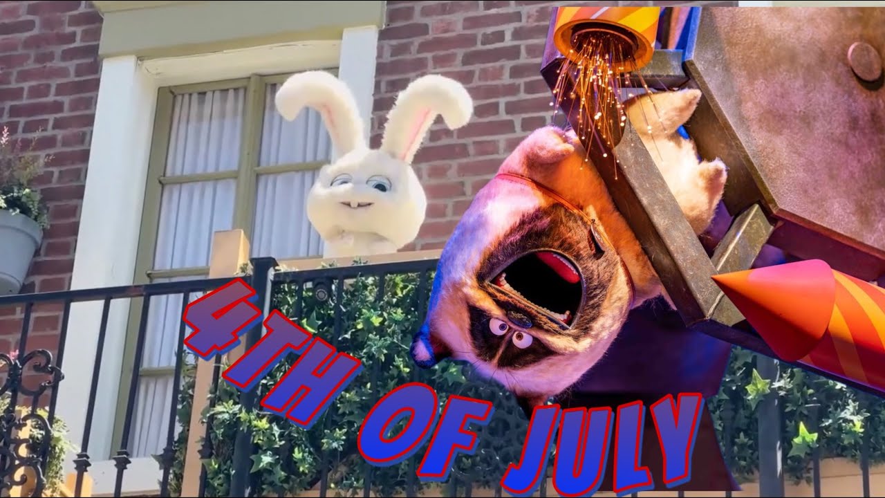 Snowball the Rabbit on 4th of July at Universal Studios Hollywood 2024 ...