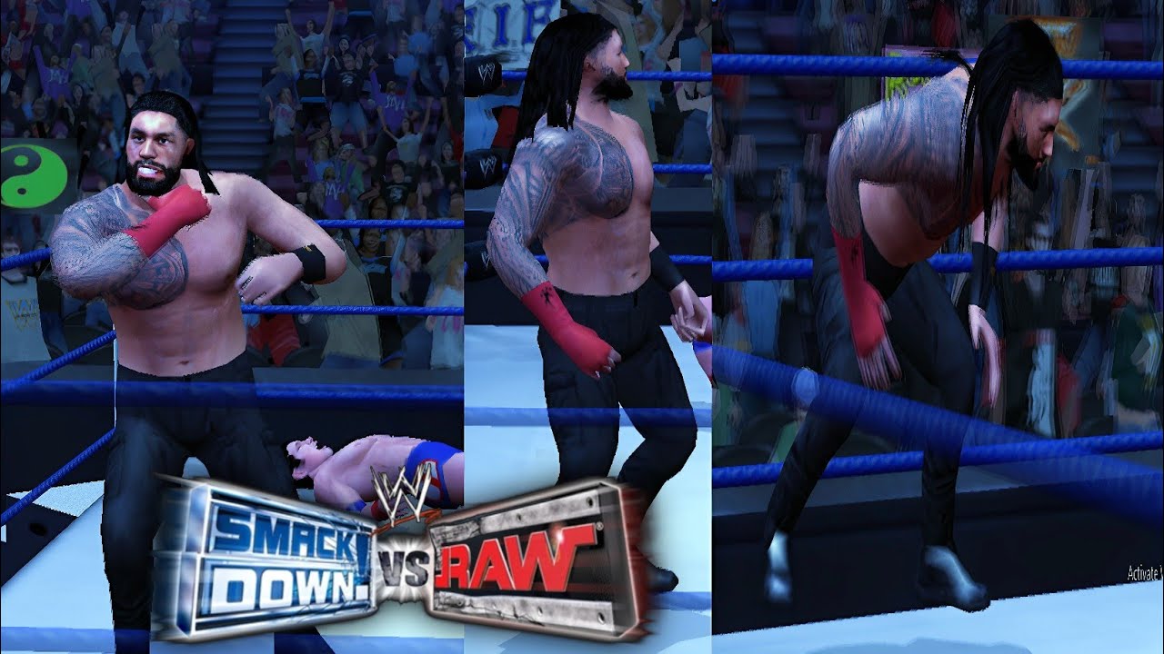 Roman Reigns vs Johncena WWE SmackDown vs Raw 2005 mod | svr mod | WWE ...