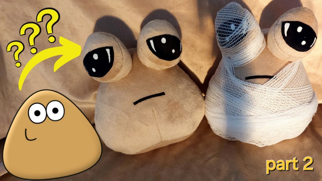 how to make a plush toy pou:diy make pou with four thing - YouTube