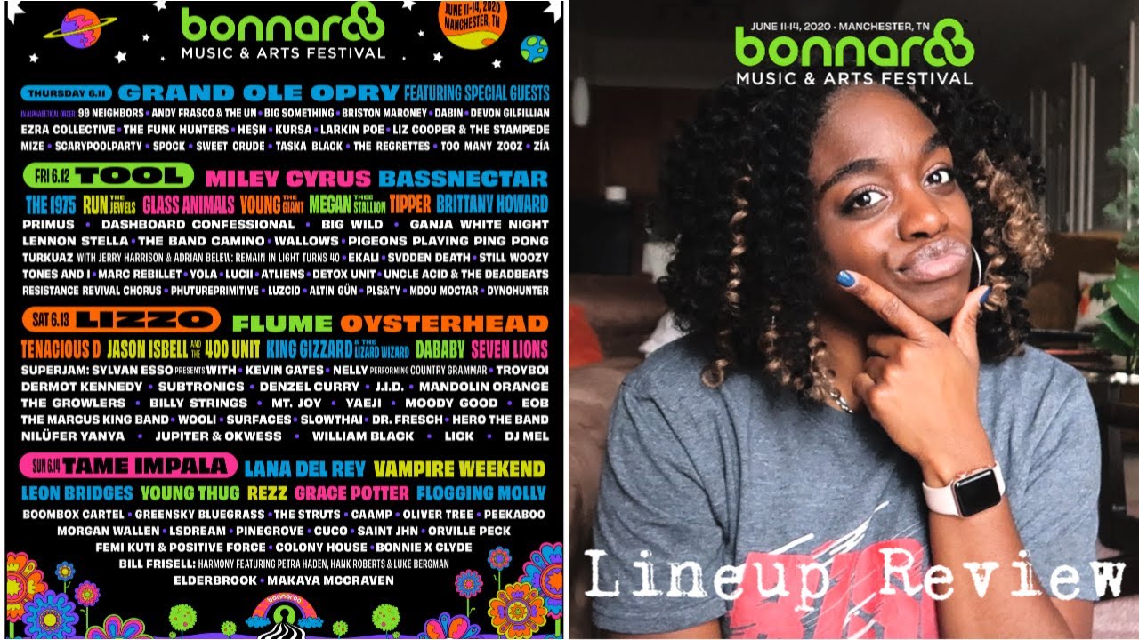BONAROO MUSIC FESTIVAL 2020 LINEUP REVIEW - YouTube