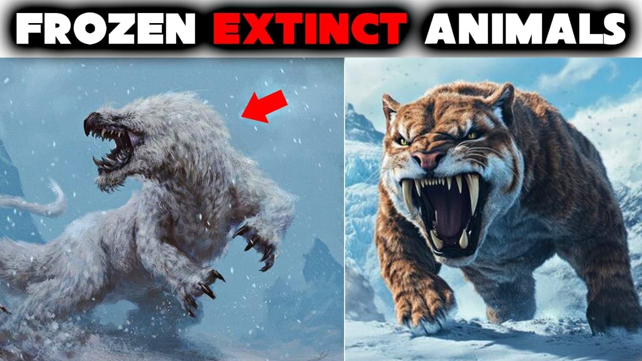 7 Frozen Extinct Animals of ICE AGE - YouTube
