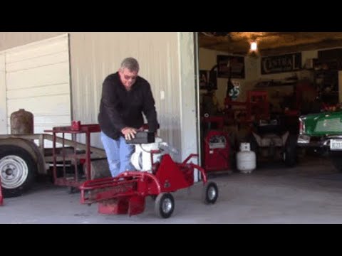 Ground Saw model 750 cool start and service - YouTube