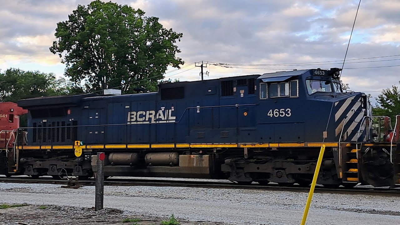 BC Rail Dash-9s Working in London and CN M397 Rolling through with ...