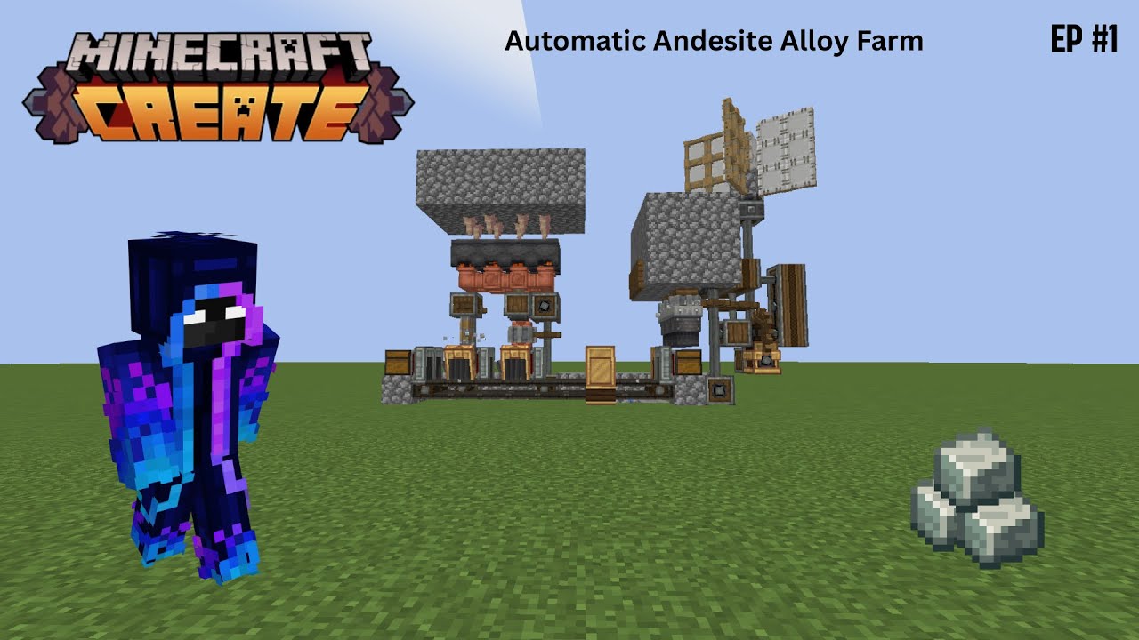 Automatic Andesite Alloy Farm (1.16.5+) | Minecraft Create Tutorials ...