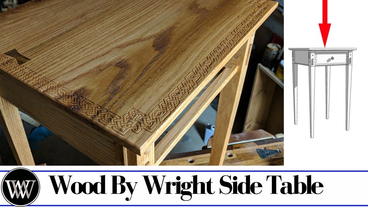 Side Table Part 10 | Carving and Bow tie keys - YouTube