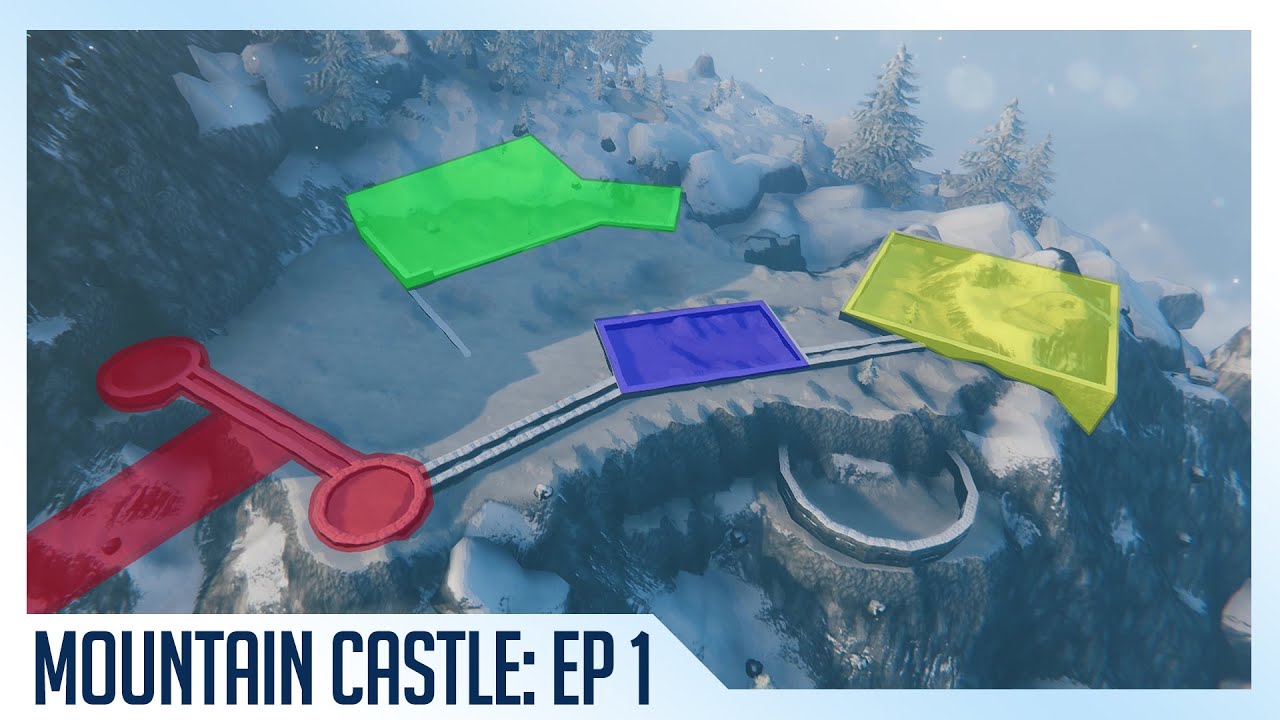 Valheim: HUGE Mountain Castle Build - Episode 1 - YouTube