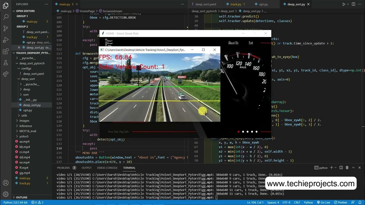 Car Speed Detection using OpenCV in Python | Vehicle Counting using YOLO - YouTube