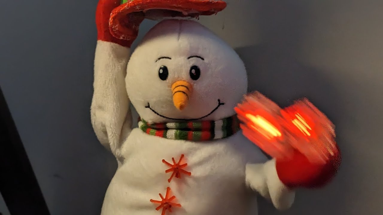 Custom Mini Red Spinning Snowflake Snowman - YouTube