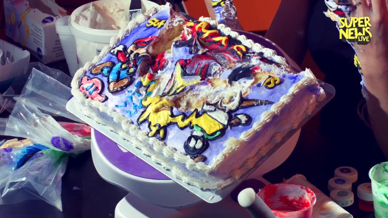 Super News Live: Making A Super Smash Bros Cake - YouTube