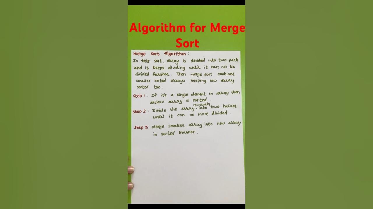 Merge Sort Sorting Merging Sort Sortingsolutions Sortingalgorithm Sortingalgorithms Youtube