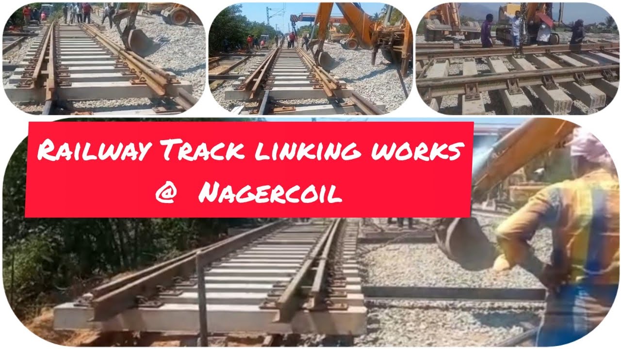 Railway Track Linking works @ Nagercoil Town Railway Station|Live ...