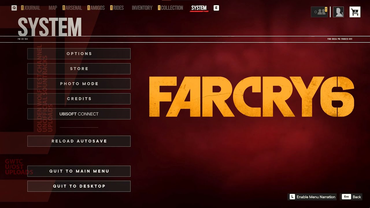 FAR CRY 6 - Pause Menu Music [1h Extended] - YouTube