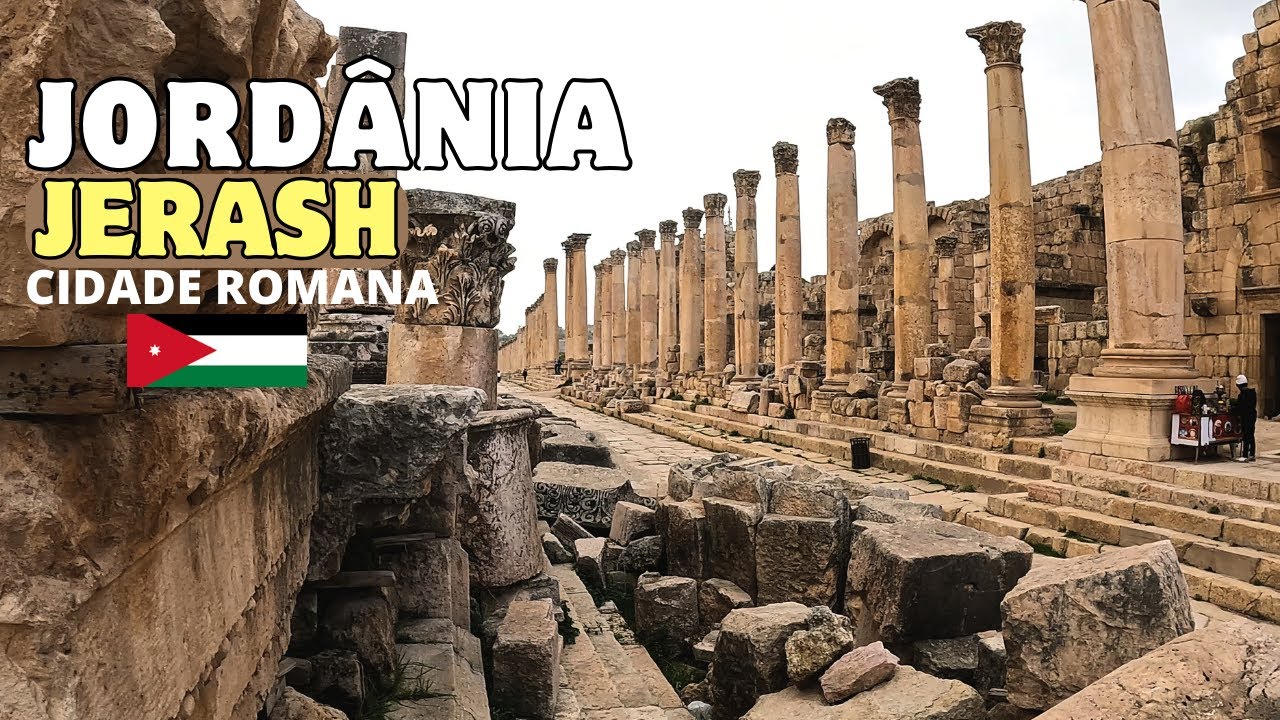 A cidade romana de Jerash (Jordânia) - 4K Walking jerash jordan roman ...