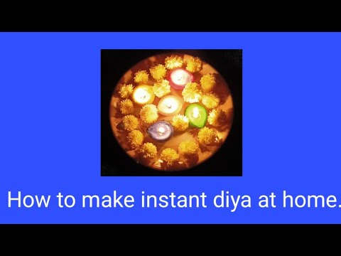 How to make instant diya at home for divali / how to make instant diya ...