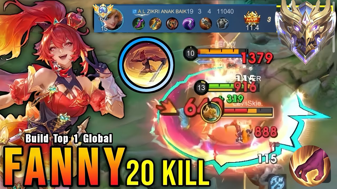 🔥 Build & Gameplay Fanny Optimal • 20 Kill MVP Performance (Terbaru ...