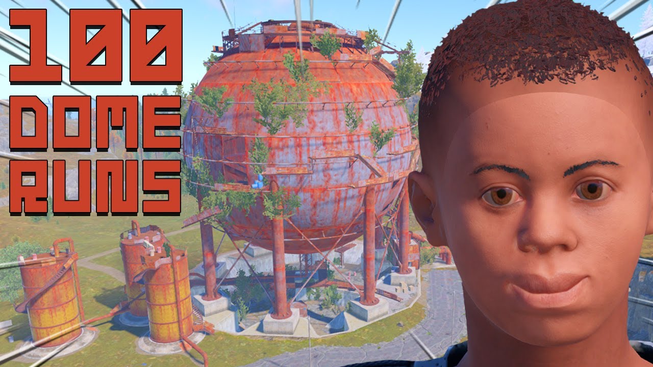 Loot from 100 Dome runs in Rust - YouTube