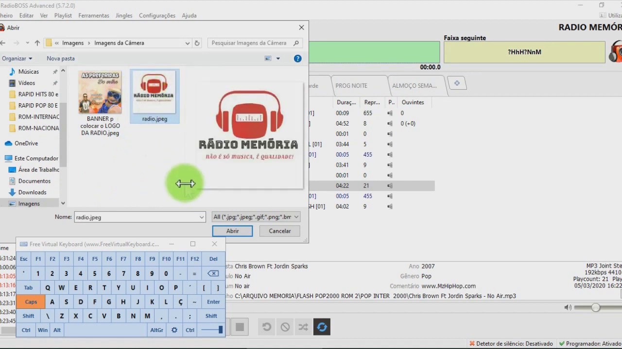 Radio BOSS Configuração básica. Fade, Equalizador, Compressor, VU e ...
