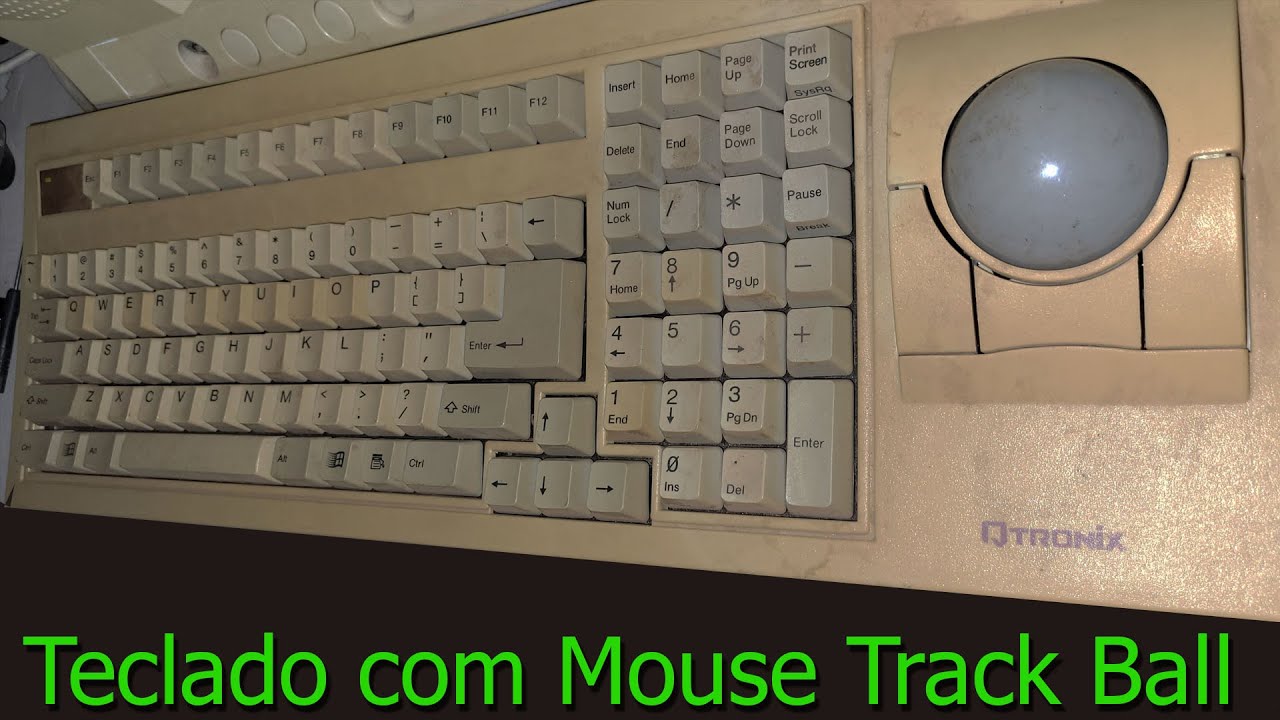Olha este Teclado Com Mouse trackball Antigo - YouTube
