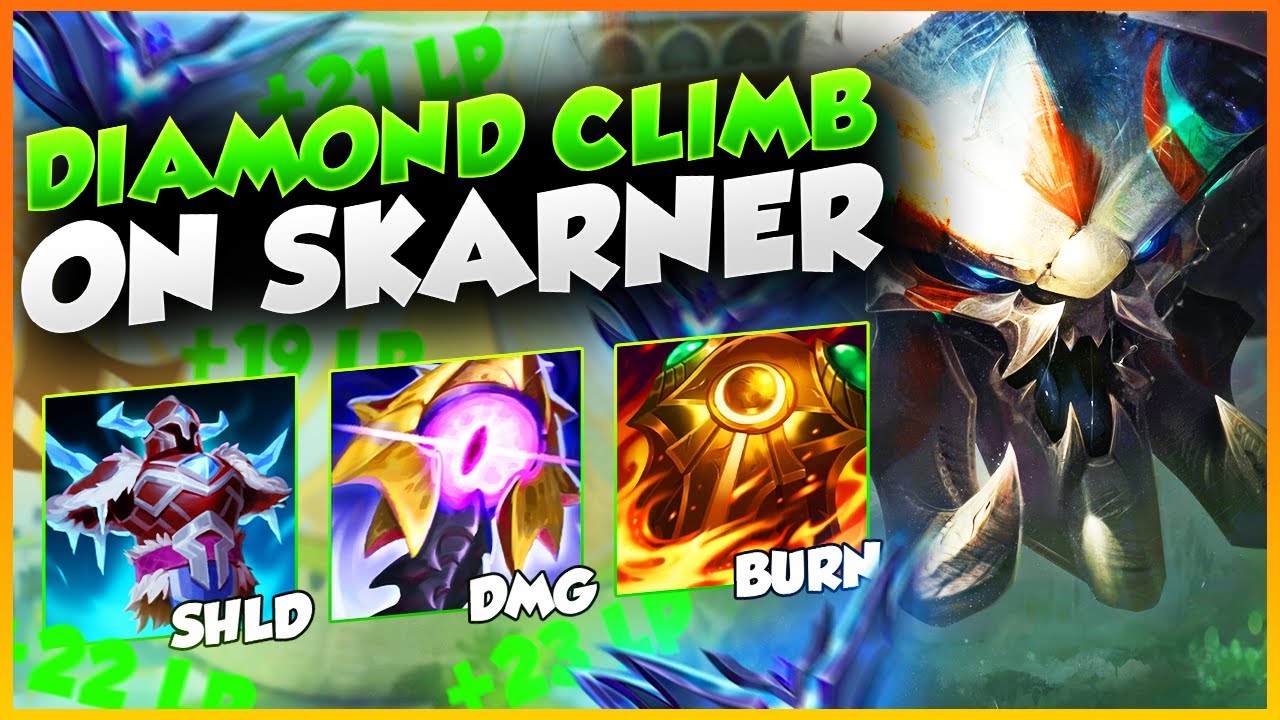 Climbing through Diamond with Skarner! | Season 14 Skarner Build ...