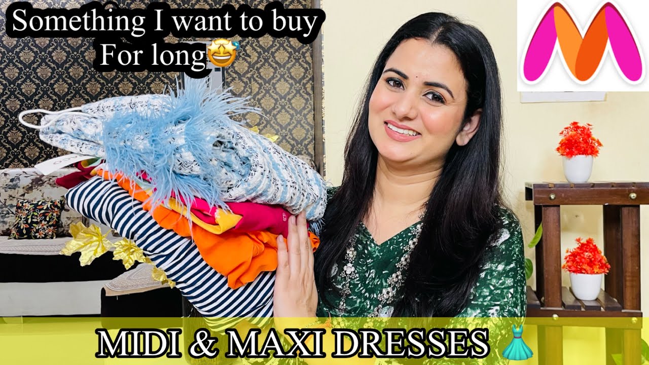 Best Myntra Western Wear Haul, Flared Maxi & Midi Dress Review ...