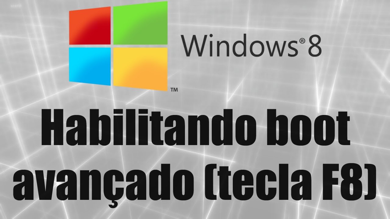 Windows 8 - Habilitar boot avançado (tecla F8) - YouTube
