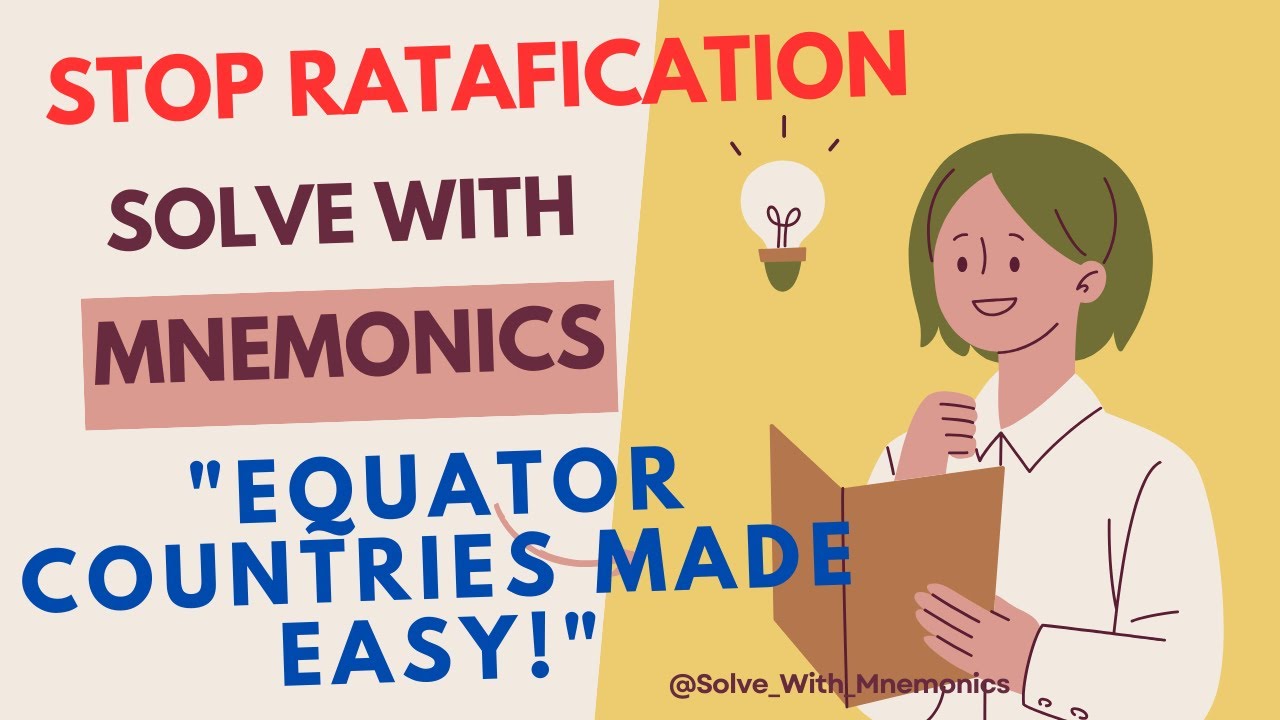 Countries Passing Through Equator || Geography || SSC CGL || Mnemonics ...