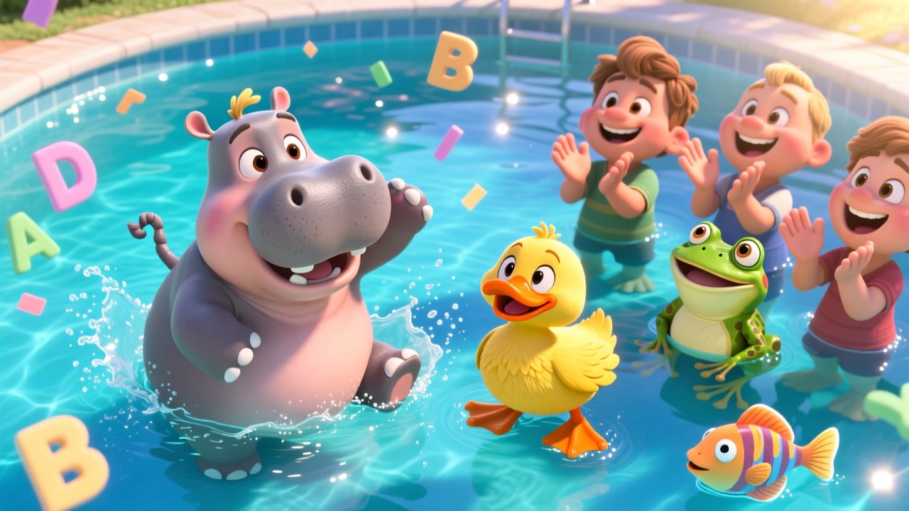 Hippo’s ABC Pool Party 🦛🏊‍♂️ | Learn ABC for Kids | Alphabet & Water ...