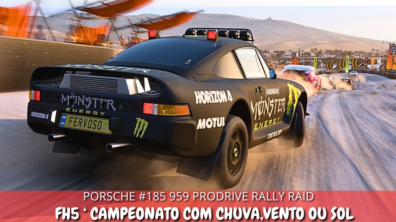 FH5 Porsche #185 959 Prodrive Rally Raid CAMPEONATO COM CHUVA,VENTO OU ...