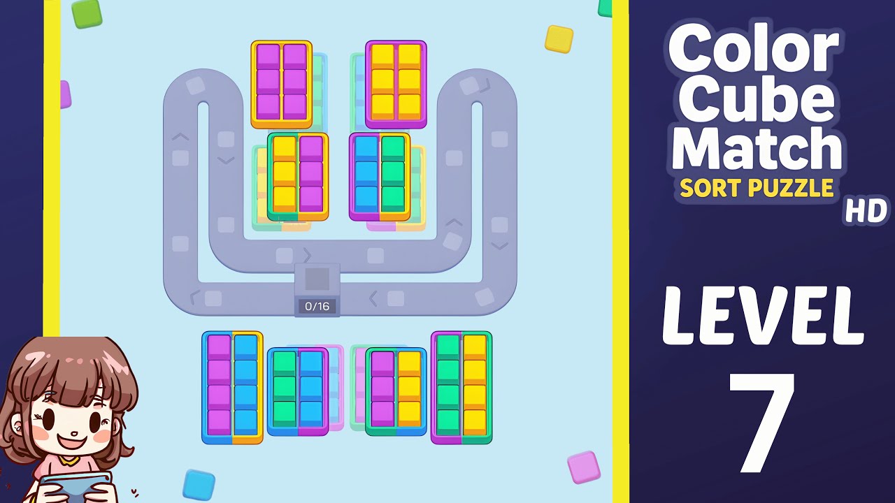 Color Cube Match Level 7 Solution Walkthrough - YouTube
