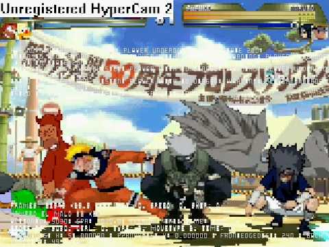 Mugen fight homer+krusty vs sasuke+naruto - YouTube